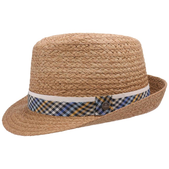 Checked Ribbon Trilby Raffiahoed by Lierys - € 59,95
