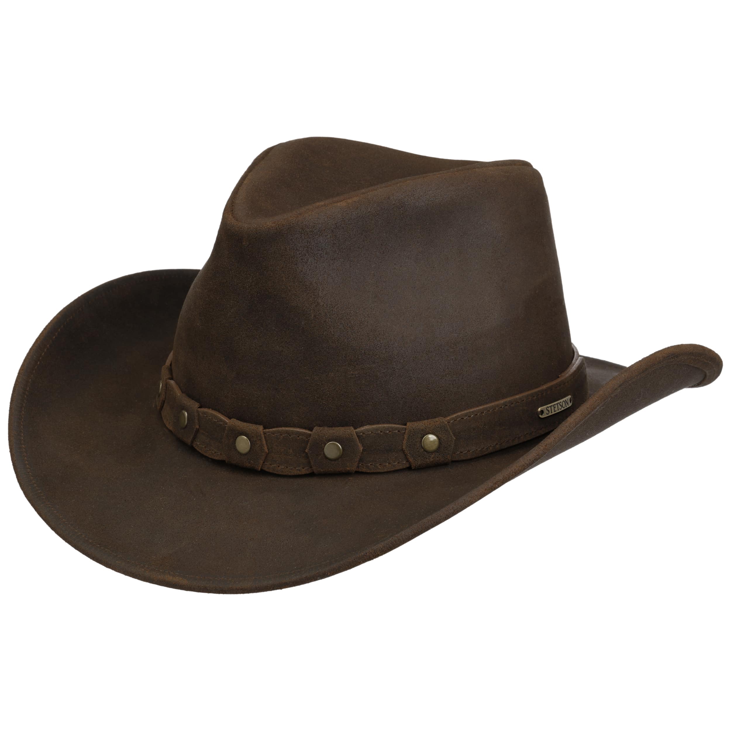 Calf Split Western Leren Hoed by Stetson - € 199,00