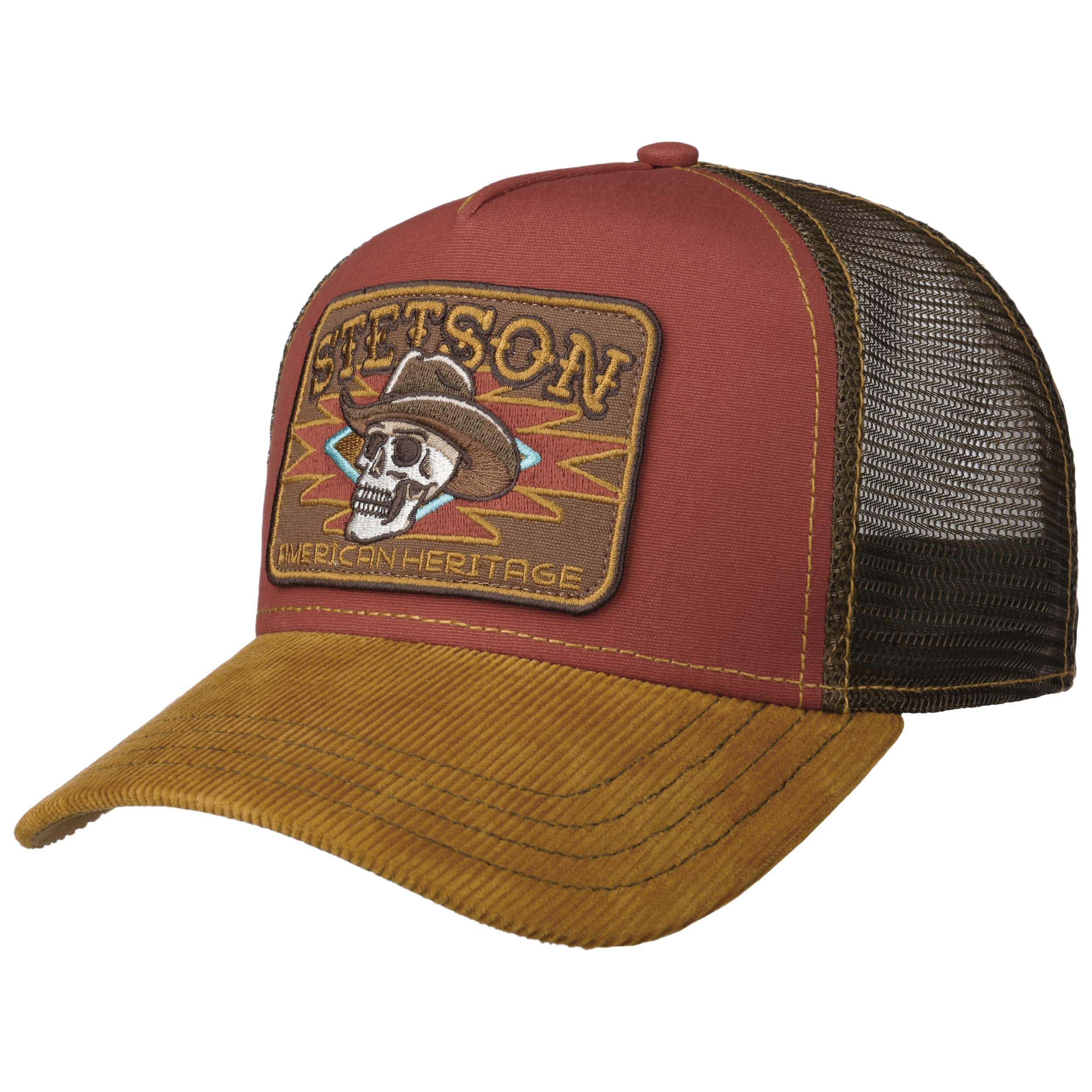 Cowboy Skull Trucker Pet by Stetson --> Hoeden, mutsen & petten online ...