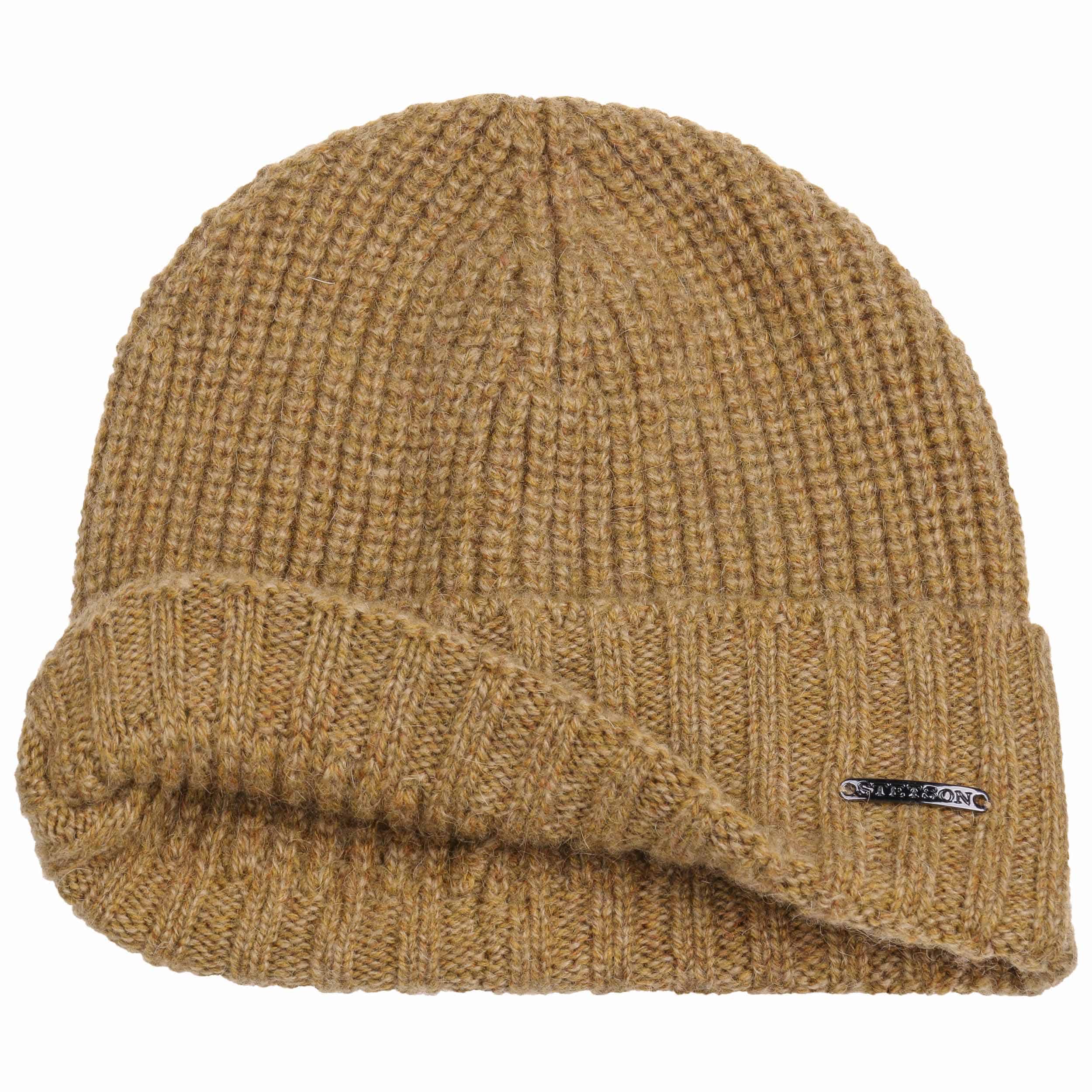 Kameel Wollen Beanie Muts by Stetson - € 99,00