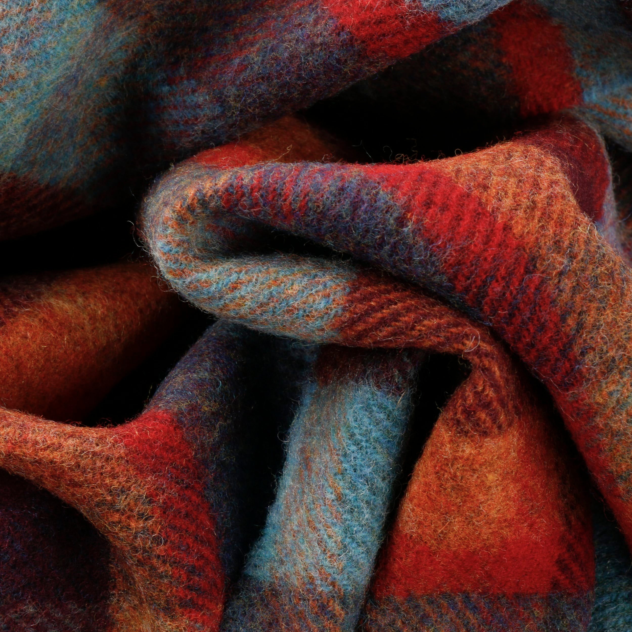 Lambswool Check Sjaal met Rafels by Lierys - € 69,95