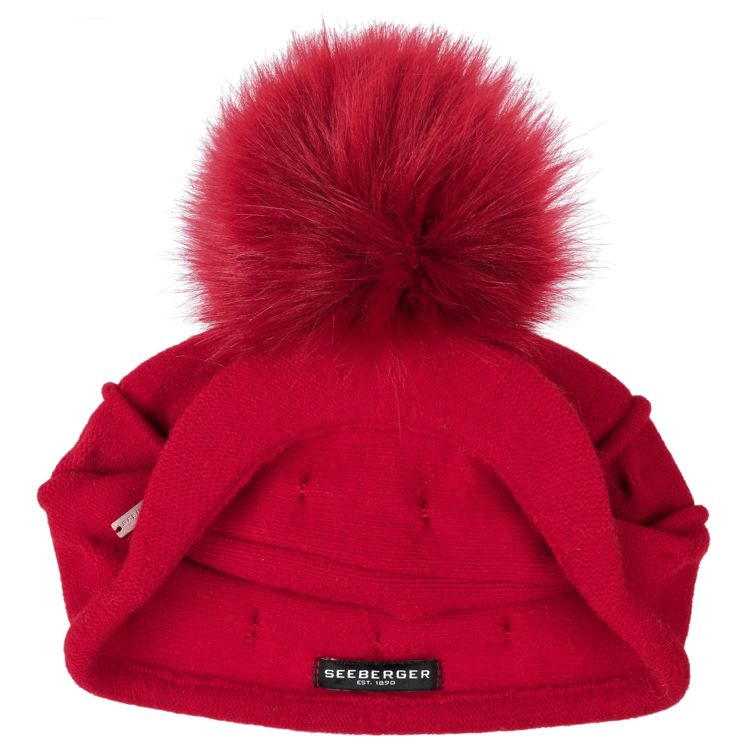 Muts van Gevilte Wol met Pompon by Seeberger - € 69,95