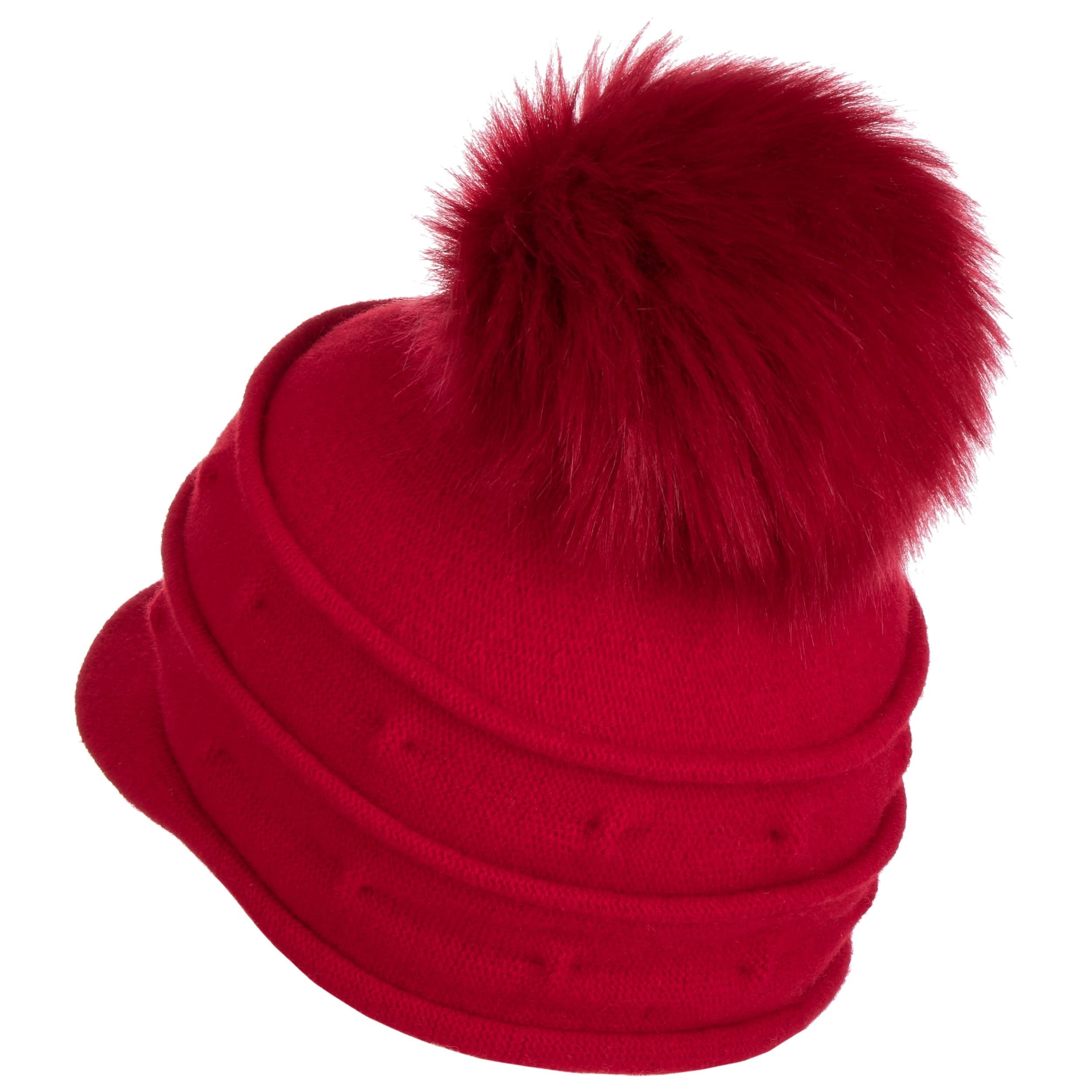 Muts van Gevilte Wol met Pompon by Seeberger - € 69,95