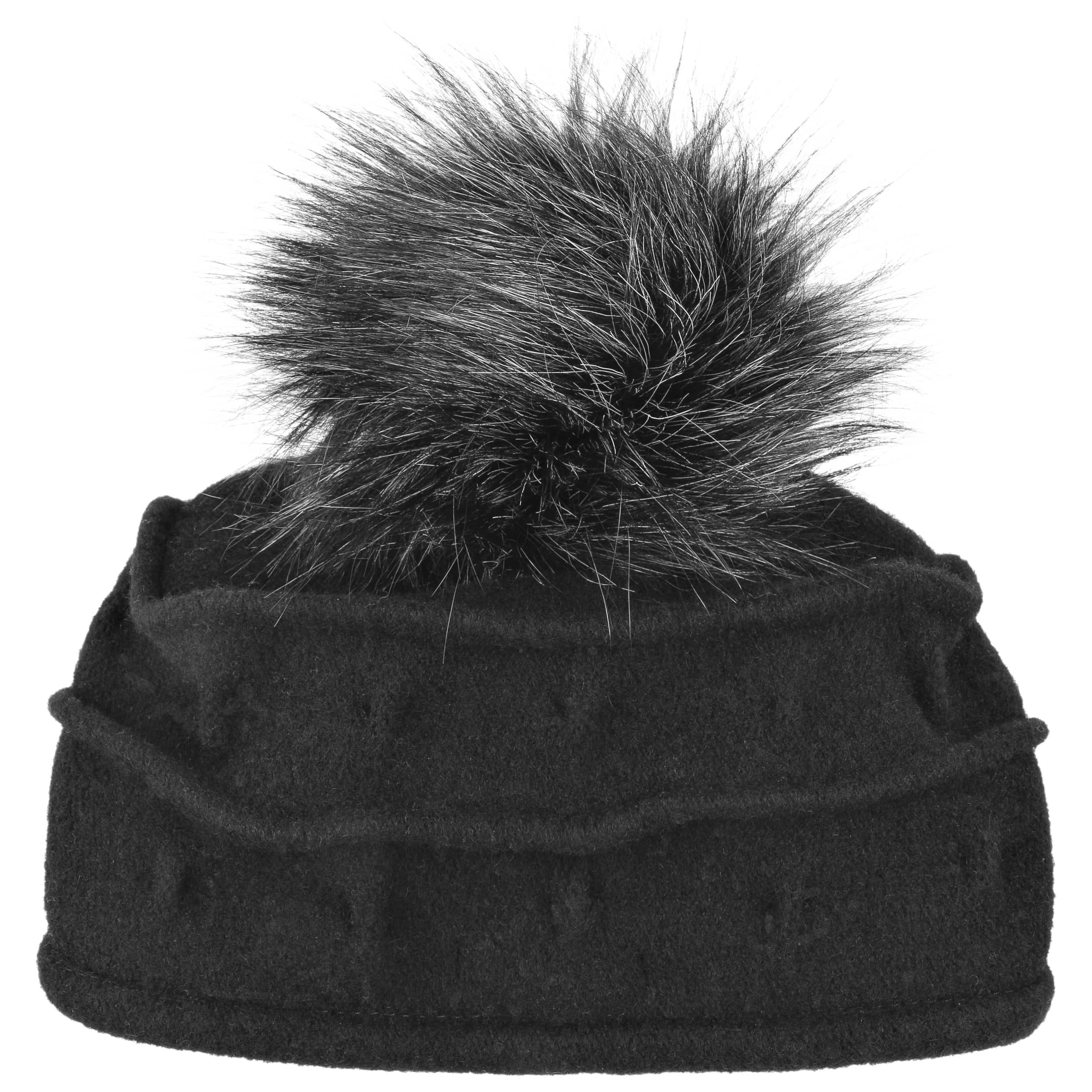 Muts van Gevilte Wol met Pompon by Seeberger - € 69,95