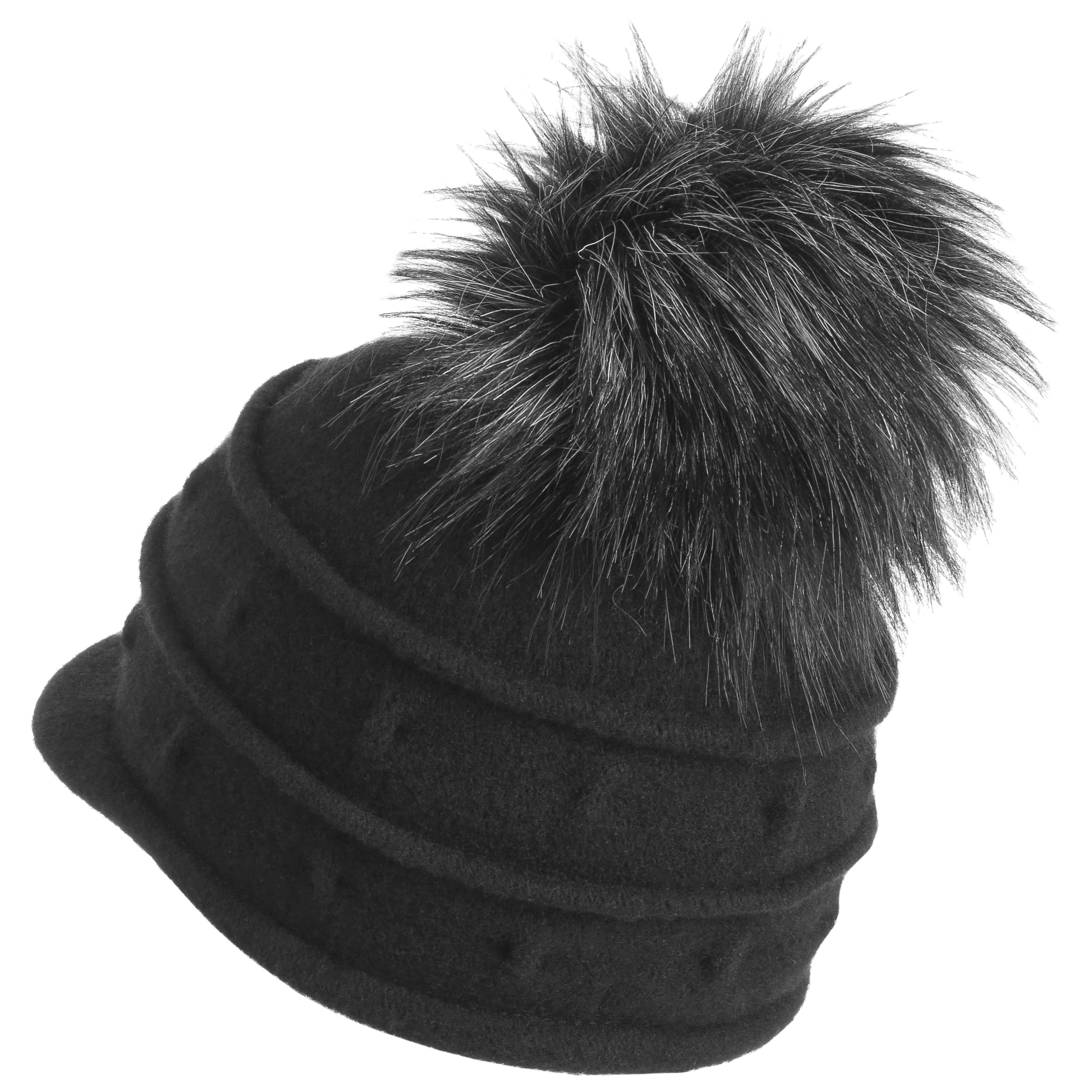 Muts van Gevilte Wol met Pompon by Seeberger - € 69,95