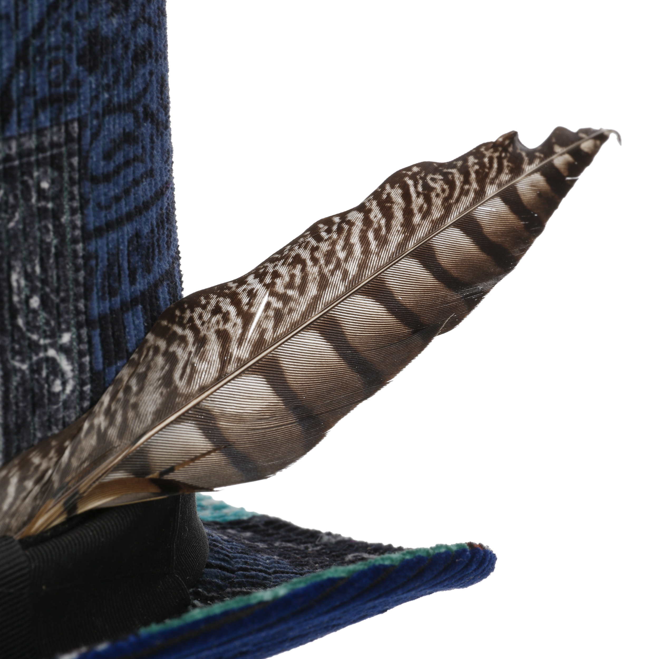 Patchwork Hoge Hoed met Pluim by Alfonso D’Este - € 199,00