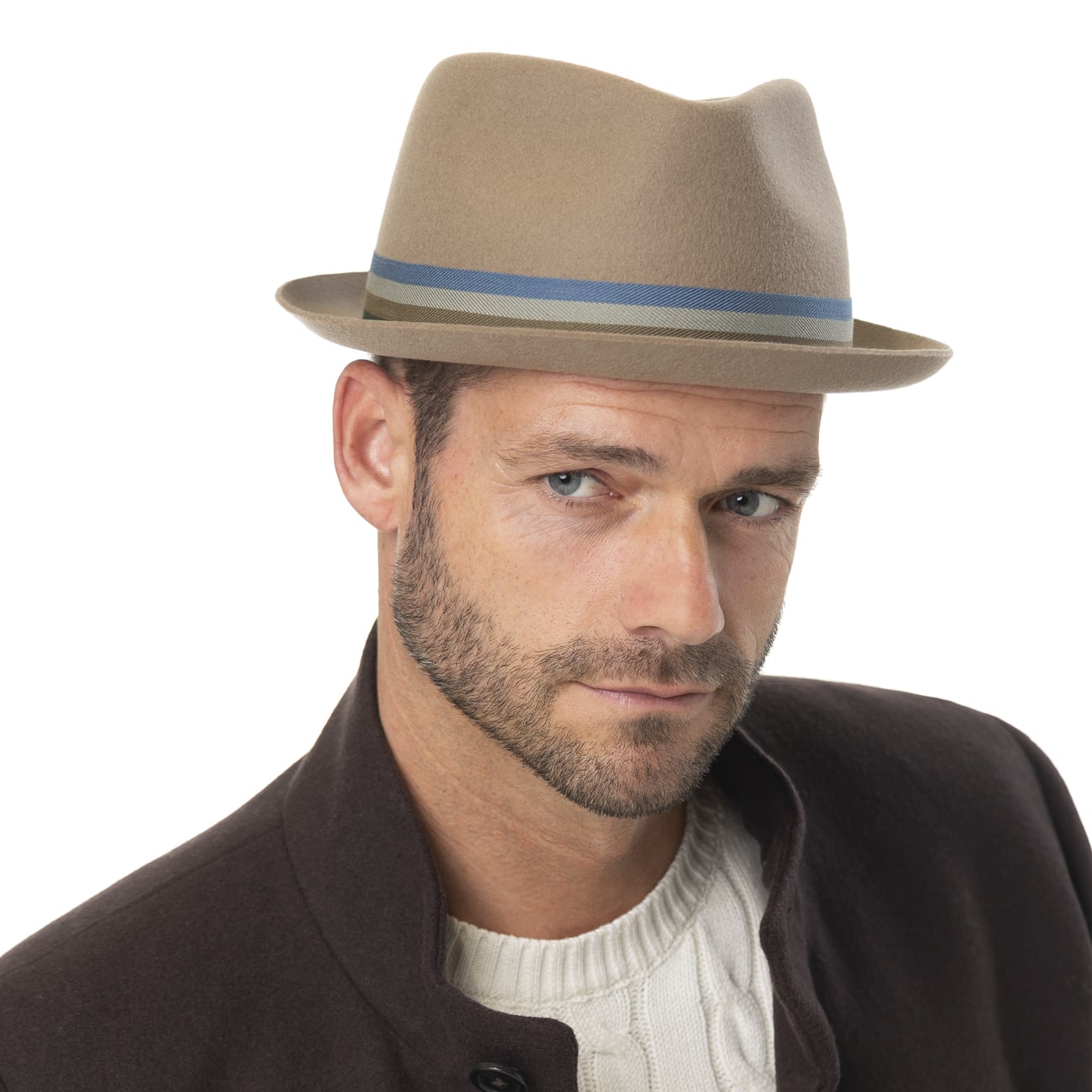 Samu Striped Band Player Wollen Hoed by Mayser - € 139,00