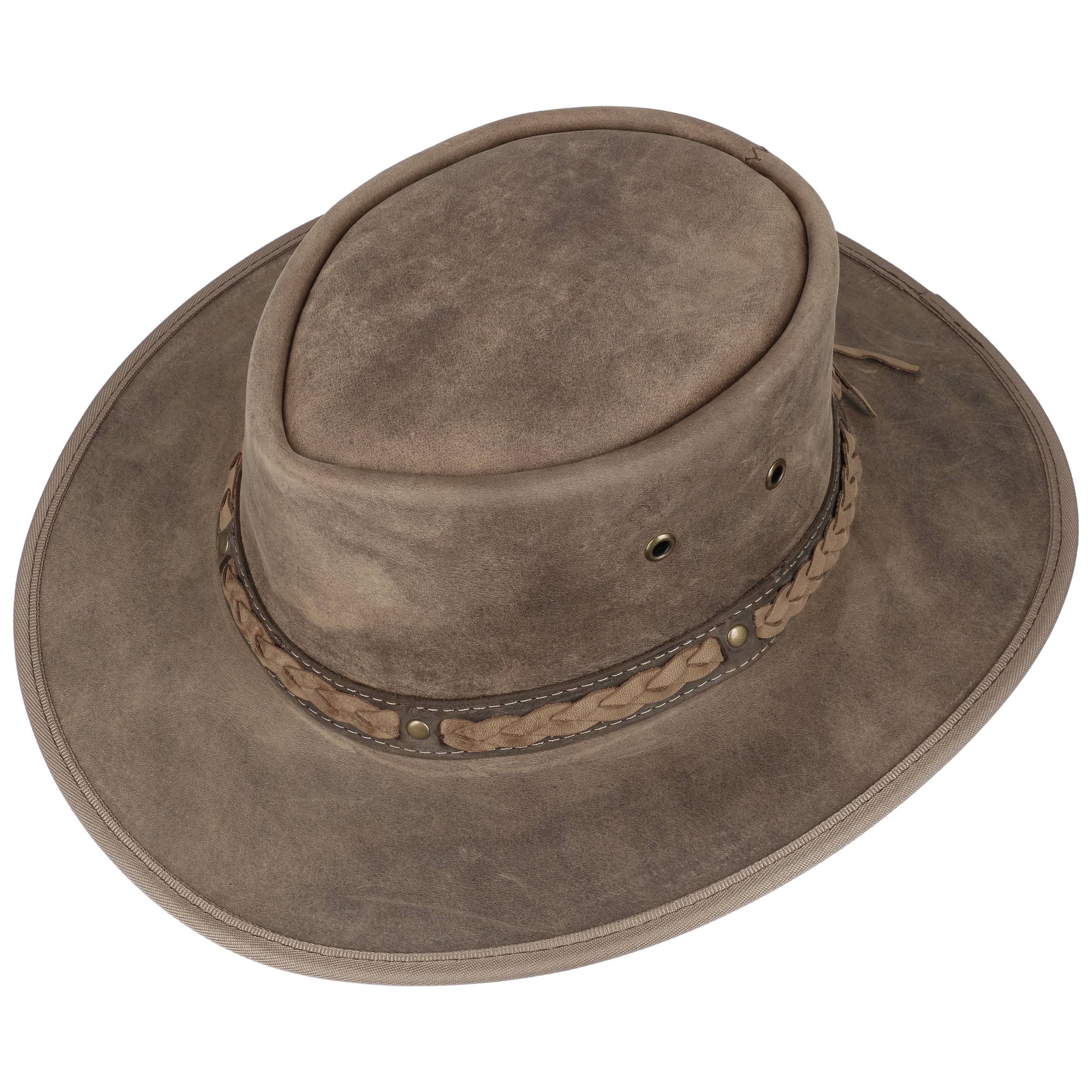 Squashy Bronco Leather Hat by BARMAH - € 119,00