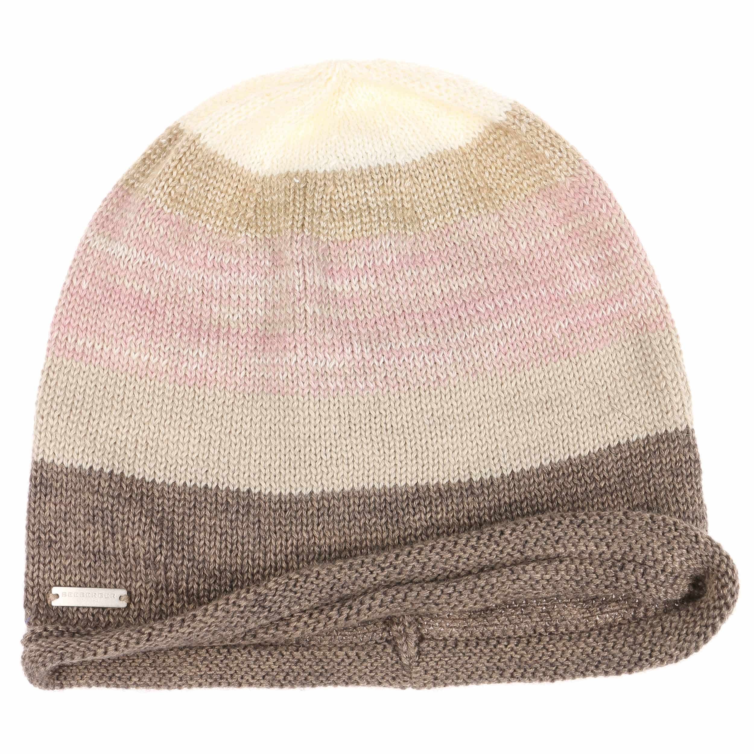 Tricolour Long Beanie Muts by Seeberger - € 25,95